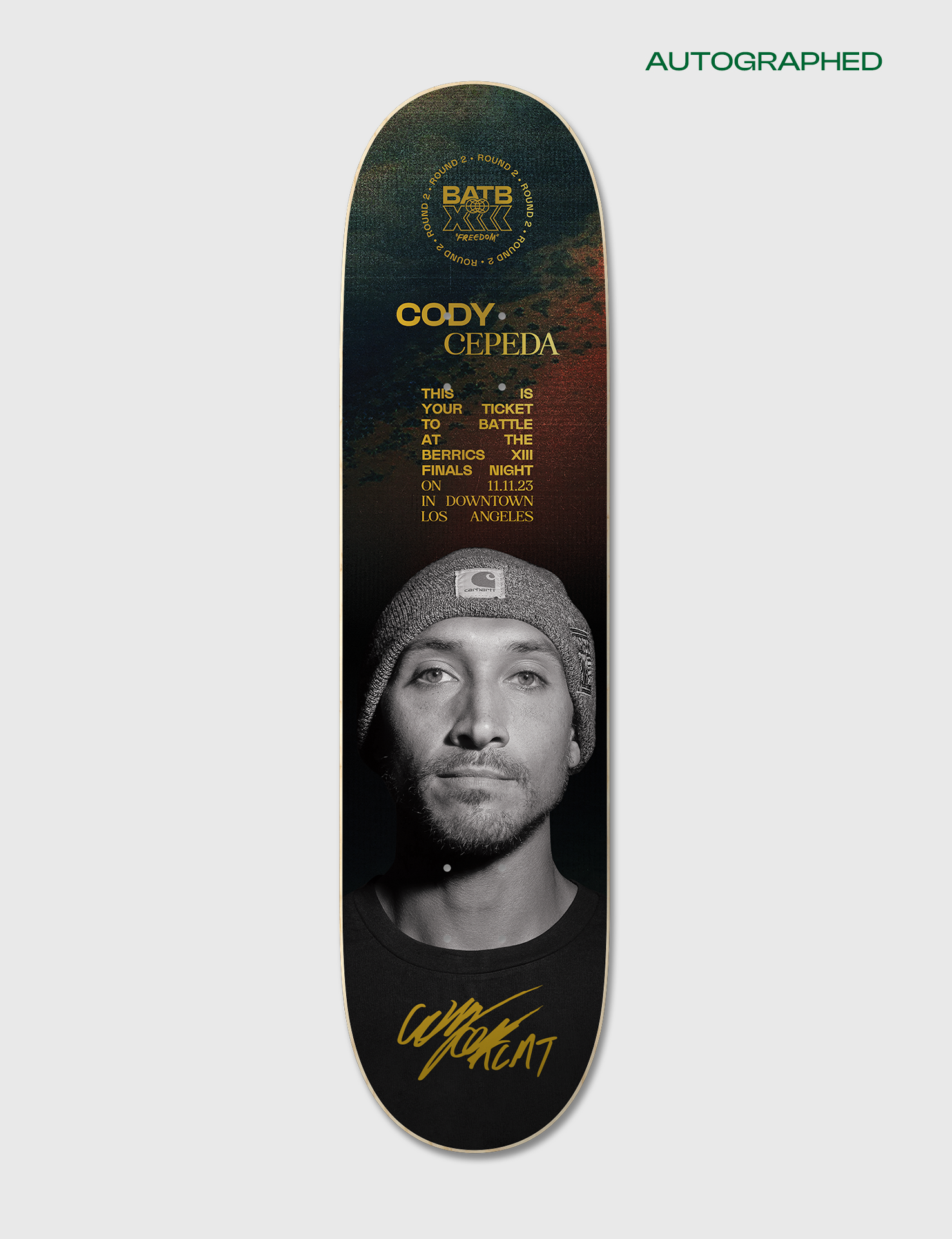 Autographed Cody Cepeda Round 2 | BATB 13 Ticket Bundle – The Berrics ...